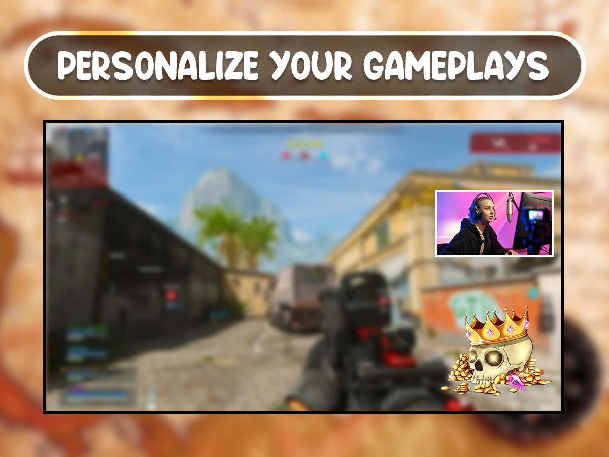 King's Skull Animated Stream Decoration Treasure Pirate Streamer Gift ...