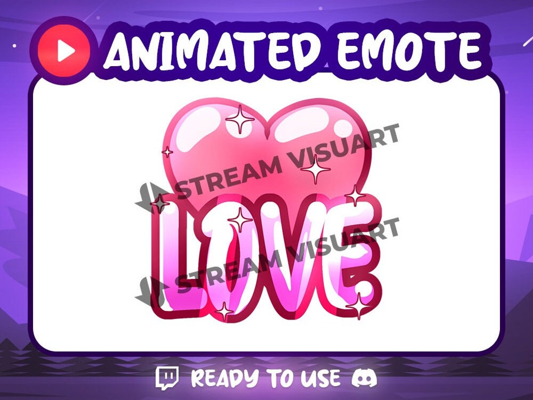 Heart Animated Emote Twitch Emotes Romance Affection Adoration - Etsy