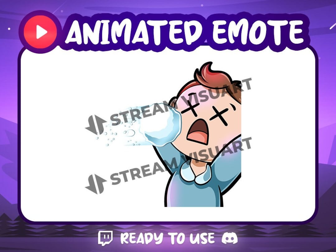 Snowball Headshot Animated Emote Twitch Emotes Fun Character Kawaii ...