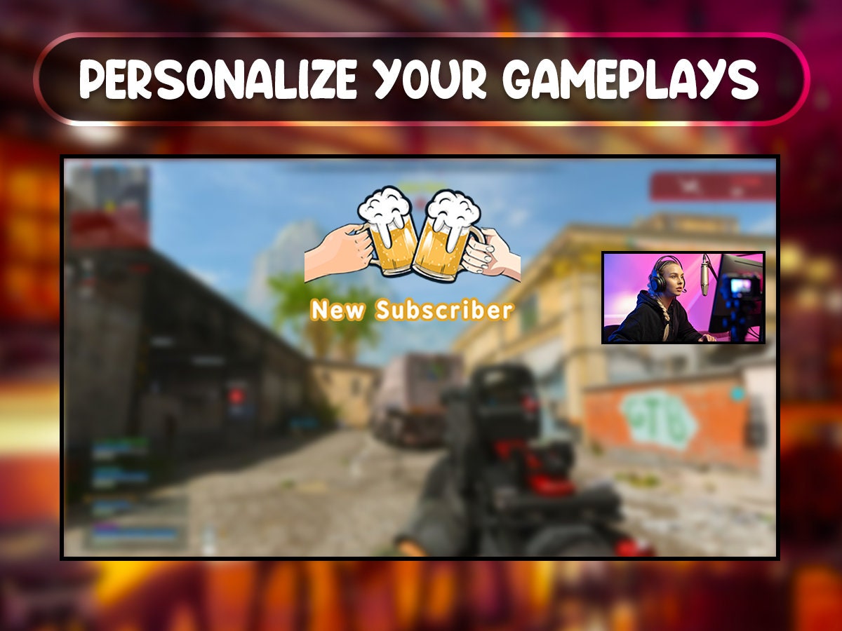 Cheers Beer Animated Stream Alerts: Twitch/obs/streamlabs (digital ...