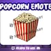 Popcorn Twitch Emote Discord Emoji Kick Subscriber Snacks Food Salty ...
