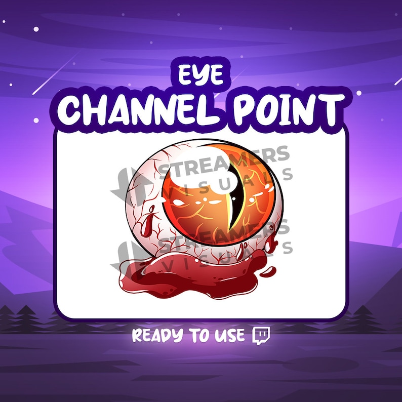 Bloody Eye Twitch Channel Point Icon: Spooky Halloween Stream Emote ...