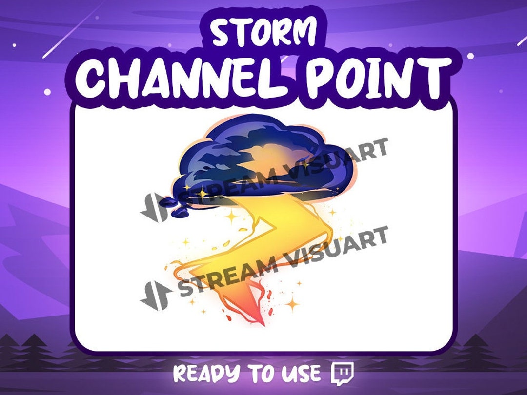 Storm Twitch Channel Point Icon Summer Thunderstorm Weather Rain ...
