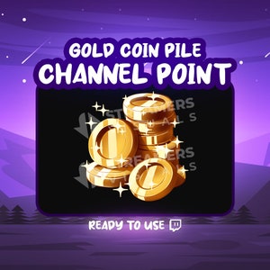 Gold Coin Pile Twitch Emote Discord Kick Subscriber Wealth Cash ...