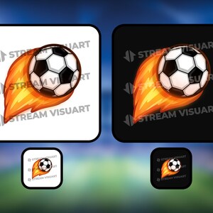 Soccer Twitch Emotes Pack 6x Football Player Sports Ball Red Yellow ...