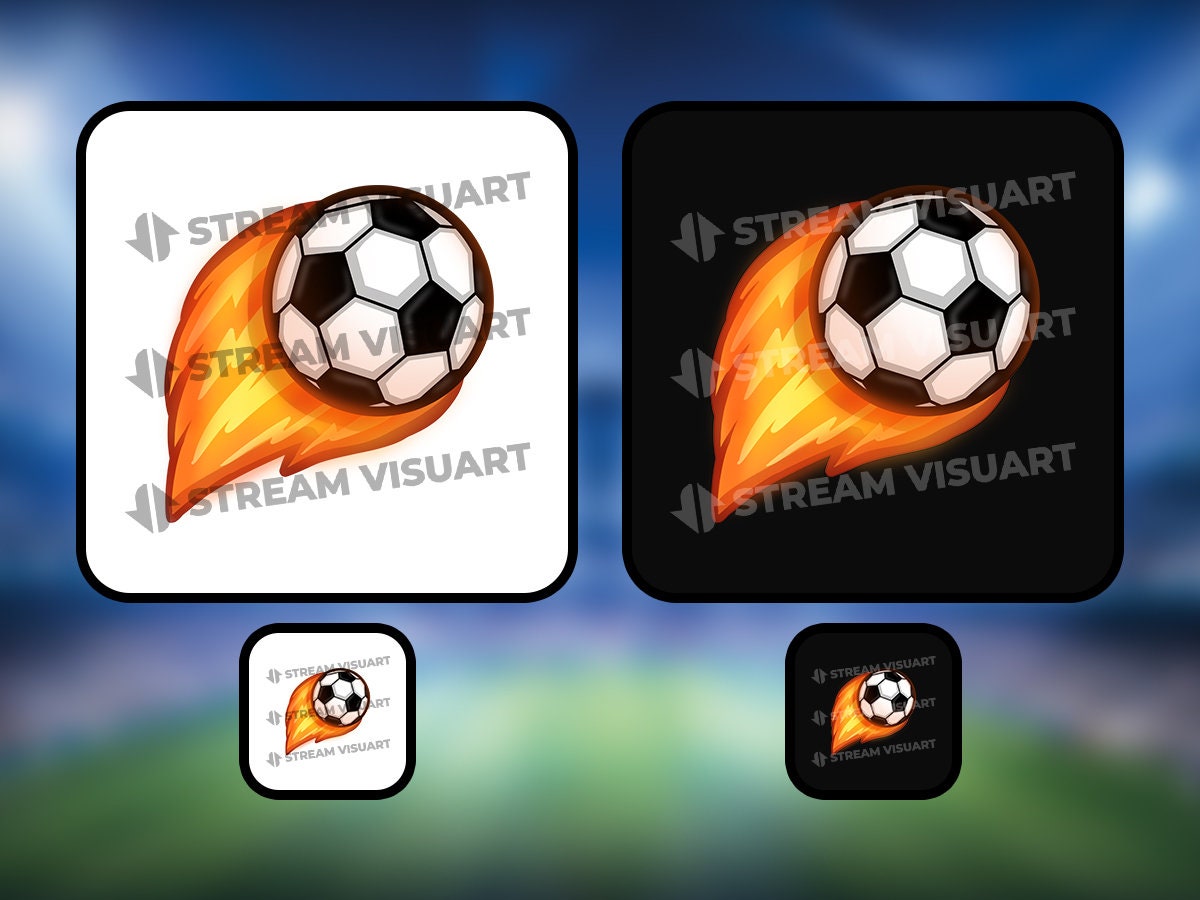 Soccer Twitch Emotes Pack 6x Football Player Sports Ball Red Yellow ...