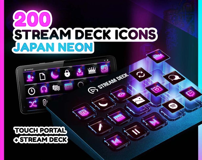 Japan Neon Stream Deck Icons: 200 Twitch Streamer Designs - Etsy