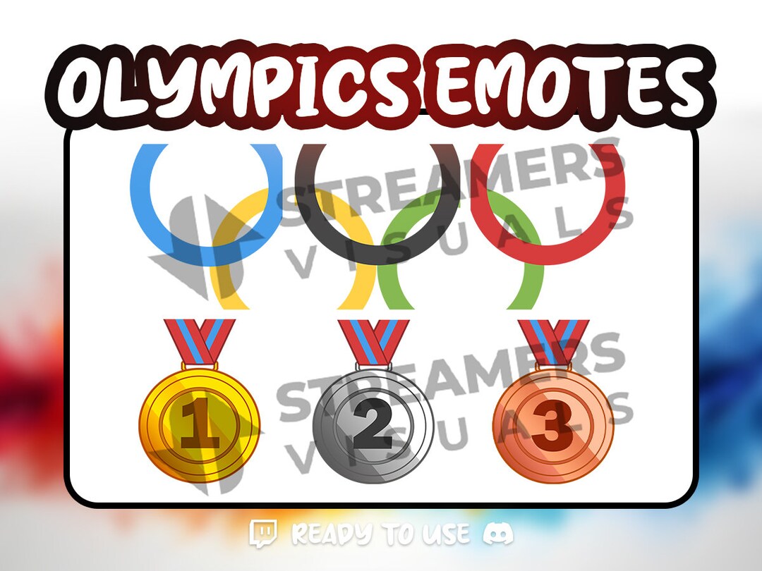 Olympics Twitch Emotes Pack 3x Sports Athletes Games Events Medals ...