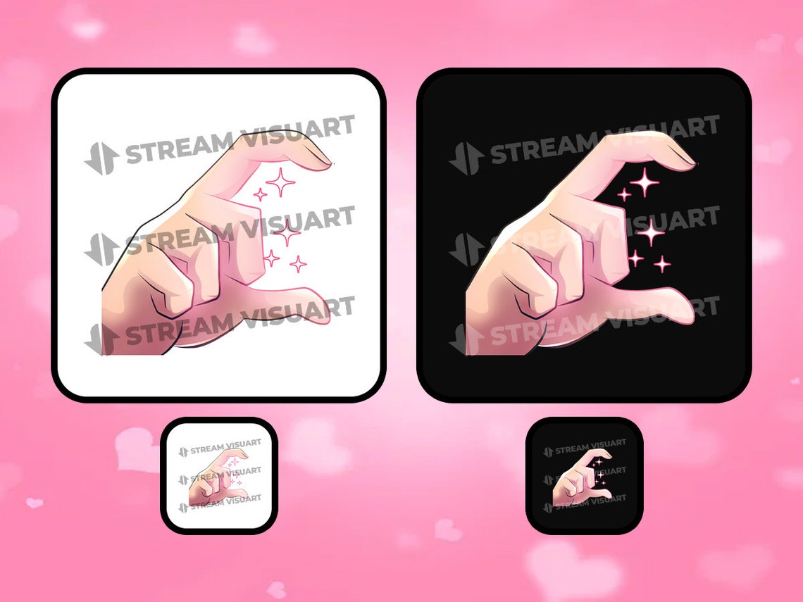 Heart Hands Twitch Emotes Pack: Love Emoticons (digital Download ...
