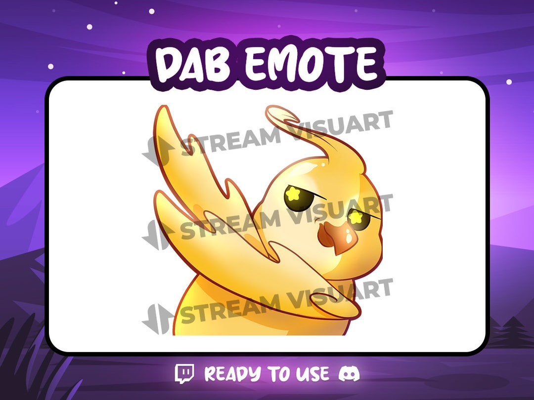 Chick DAB Twitch Emote Discord Emoji Kick Subscriber Bird Pose Cute ...