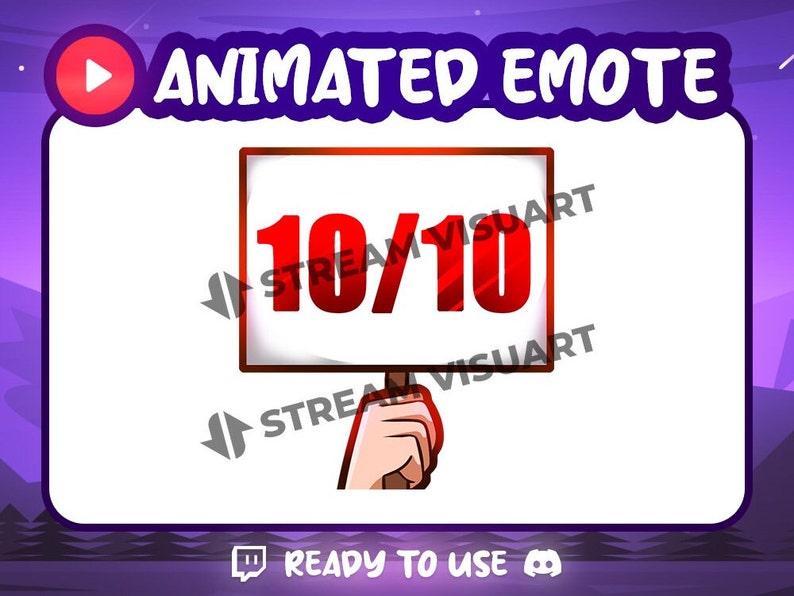 10/10 Score Animated Emote – Twitch/discord (GIF) - Etsy