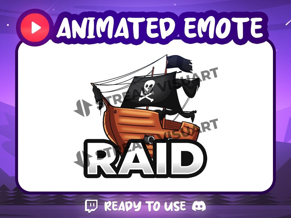 Raid Pirate Animated Emote Twitch Emotes Chatroom Live Chat Raiding ...