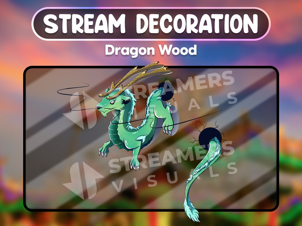 Dragon Wood Animated Stream Decoration: Chinese New Year Overlay ...