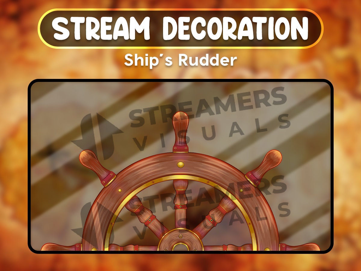 Ship's Rudder Animated Stream Decoration: Pirate Gaming Overlay ...