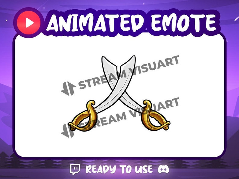 Pirate Saber Animated Emote Twitch Emotes Sword Blade Rapier Scimitar ...