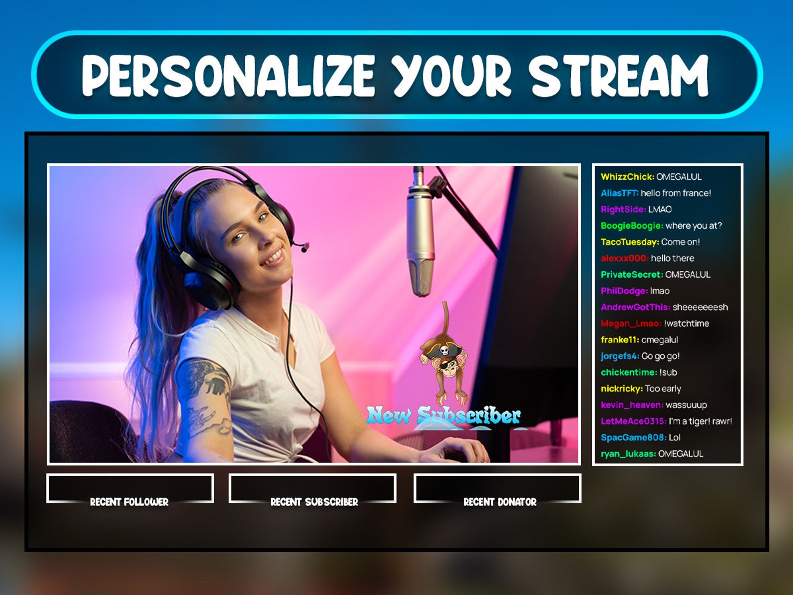 Monkey Pirate X6 Animated Alert Box Animal Ape Chimp Funny Joker ...