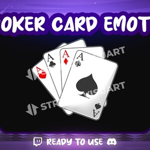 Poker Card Emote: Twitch, Discord, Kick Stream Emoticon (digital ...
