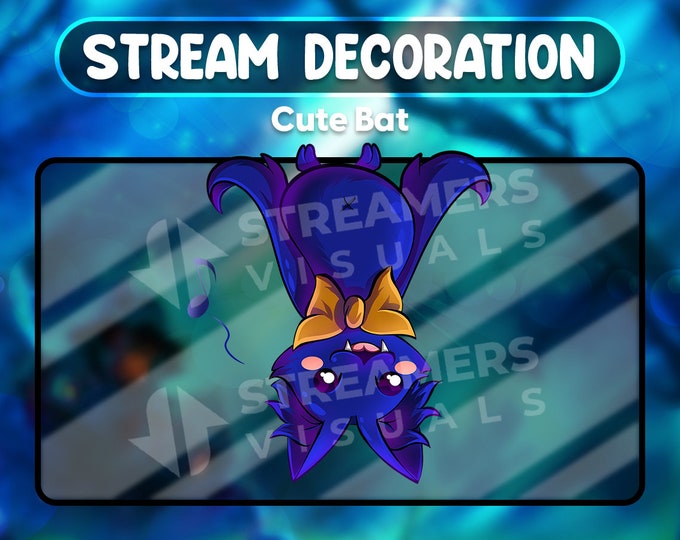 Cute Bat Animated Stream Decoration Halloween Vampire Nocturnal Winged ...