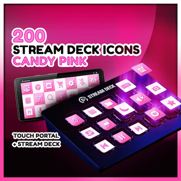 Pink Stream Deck Icons - Etsy