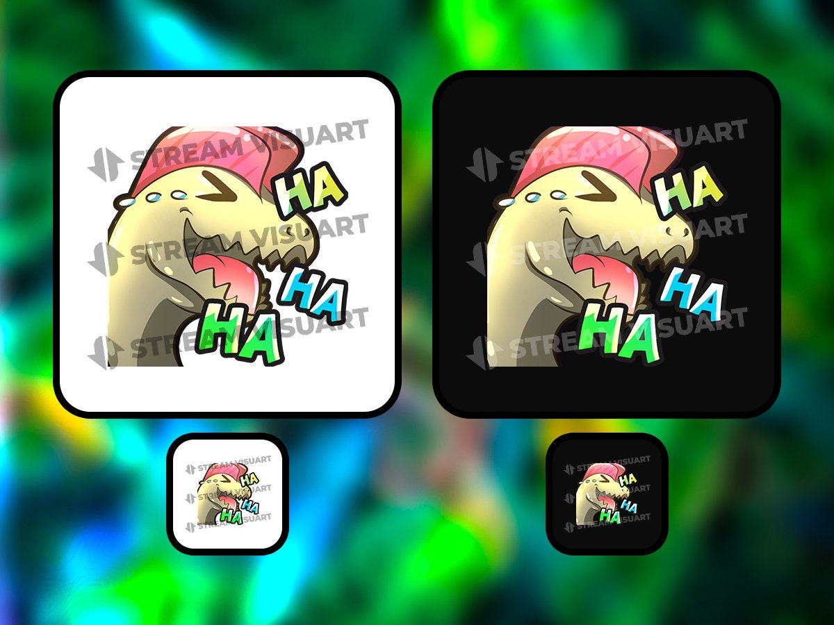 Dino Twitch Emotes Pack 6x Cool Manga Kawaii Dinosaur Jurassic Senpaï ...