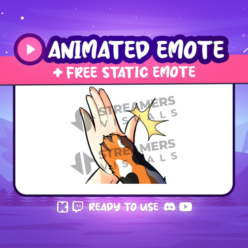 High Five Animated Emote Twitch Emotes Cat Celebration Slap ...