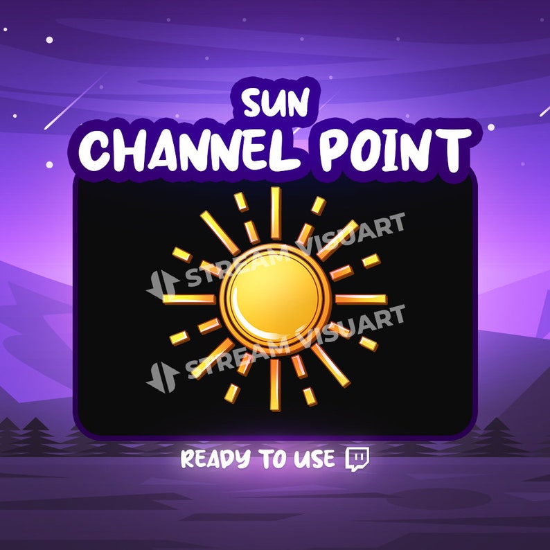 Sun Twitch Channel Point Icon Sunshine Sunlight Summer Solar Hot Heat ...