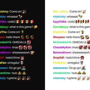 Mexican Fiesta Twitch Emotes: Chili, Tequila, Sombrero (digital ...