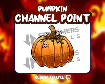 Orange Pumpkin Channel Point Twitch Emote Fall Autumn Halloween Winter ...