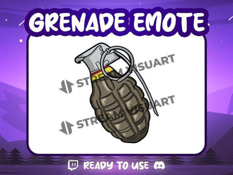 Grenade Twitch Emote: Explosive Warfare Graphic (digital Download) - Etsy