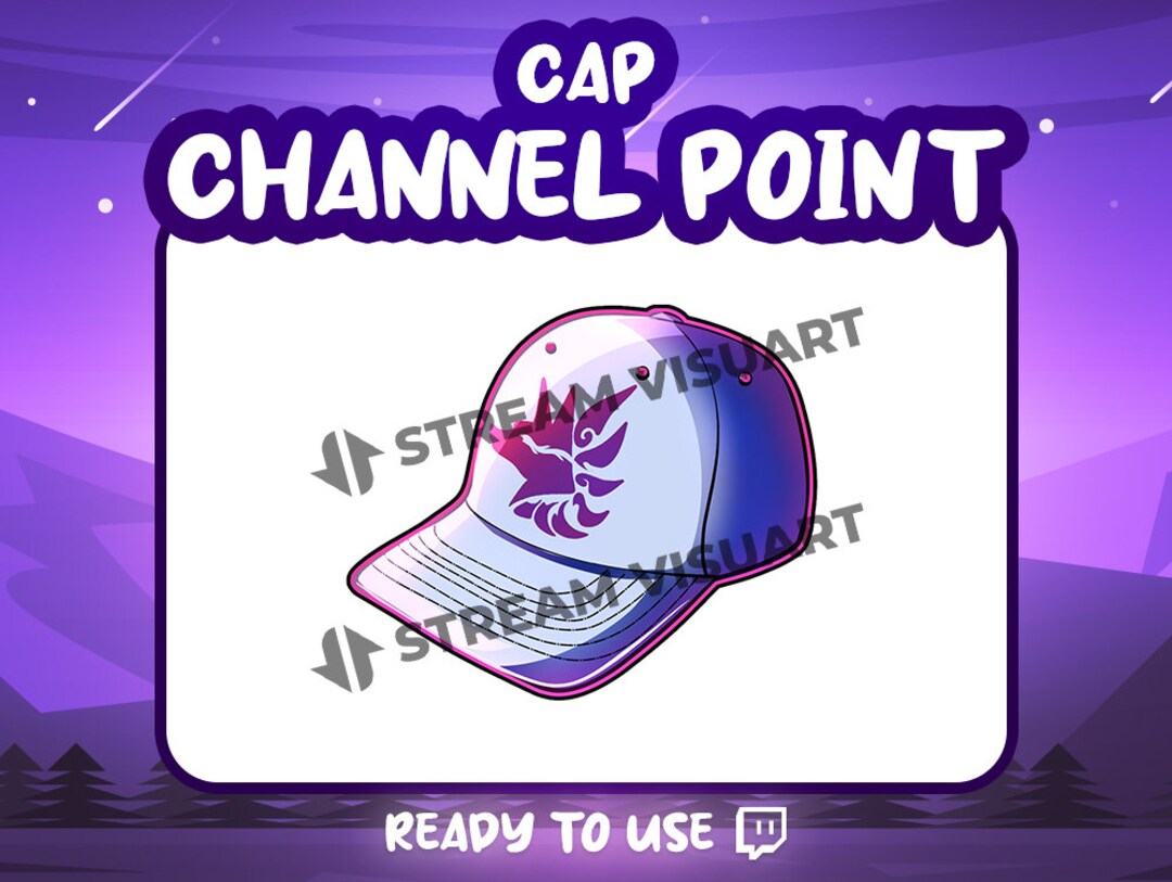 Cap Twitch Channel Point Icon Hat Baseball Fox Kitsune White - Etsy