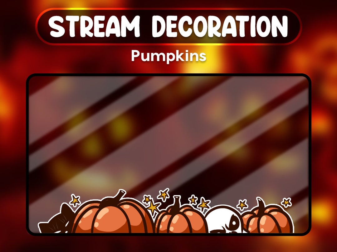 Pumpkins Animated Stream Decoration Halloween Orange Cute Streamer Gift ...