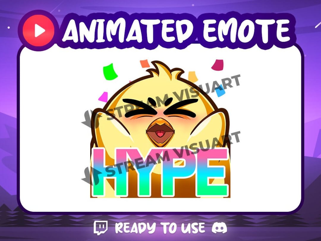 Hype Chick Animated Emote Twitch Emotes Cute Excitement Happy Yellow ...