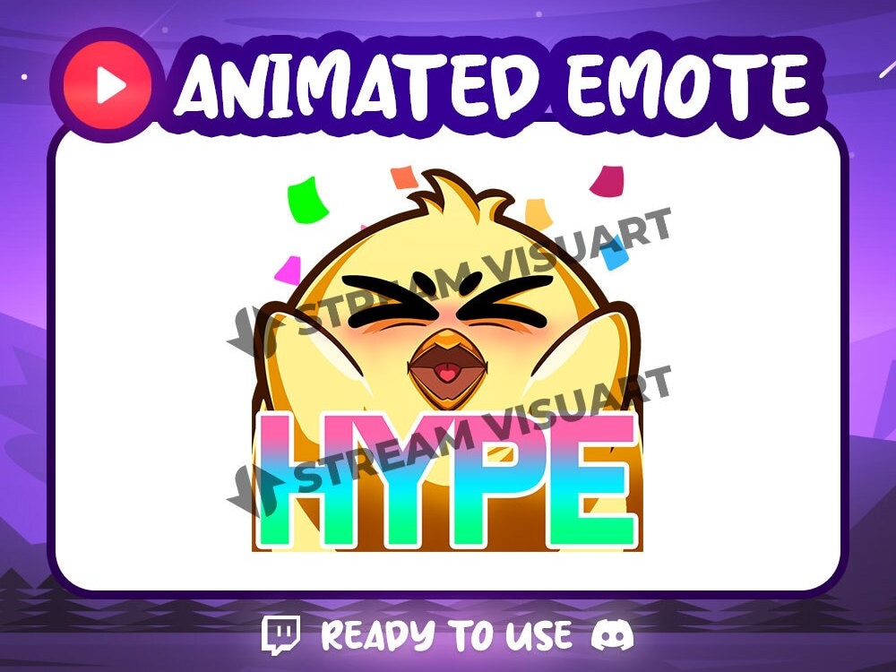 Hype Chick Animated Emote Twitch Emotes Cute Excitement Happy Yellow ...
