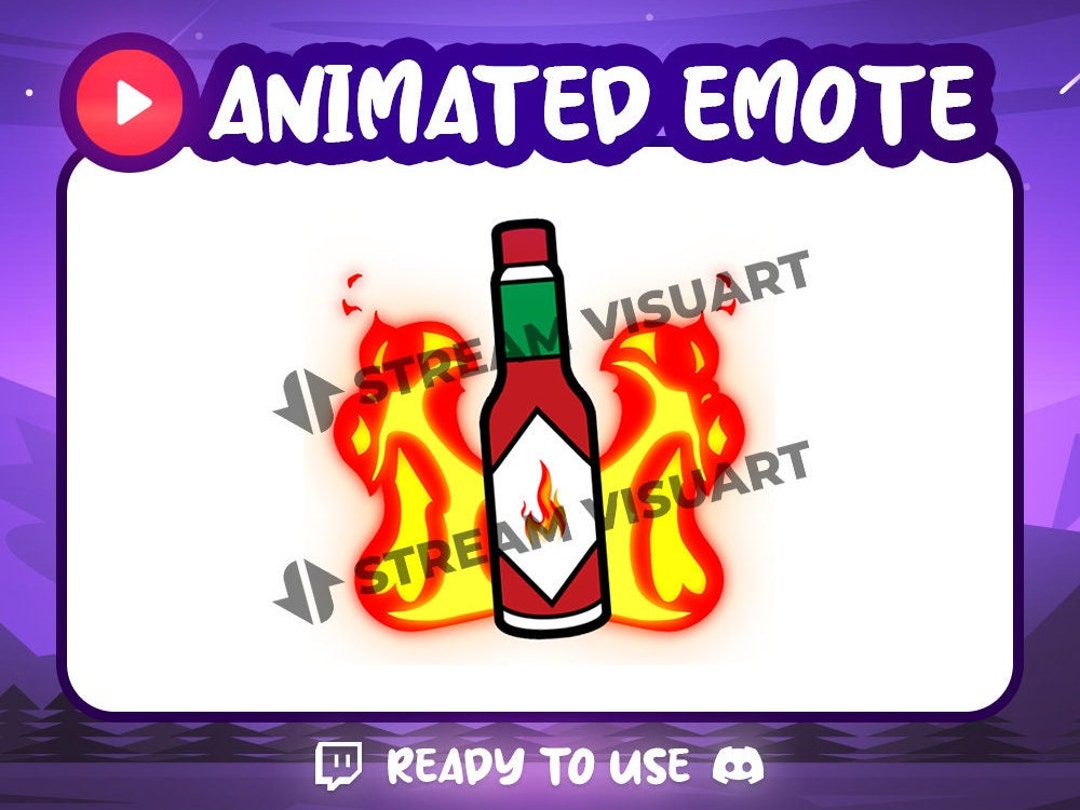 Hot Sauce Animated Emote Twitch Emotes Spicy Condiment Chili Red Pepper ...