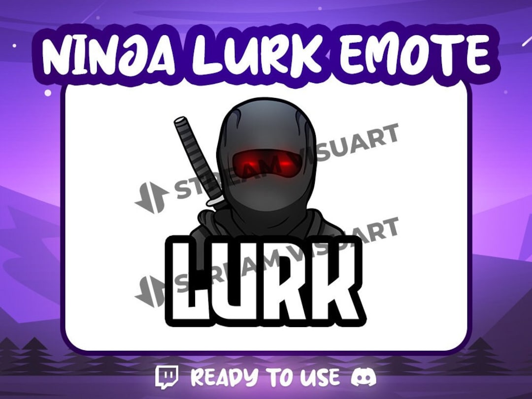 Ninja Lurk Twitch Emote Discord Emoji Kick Subscriber Japan Shadow ...