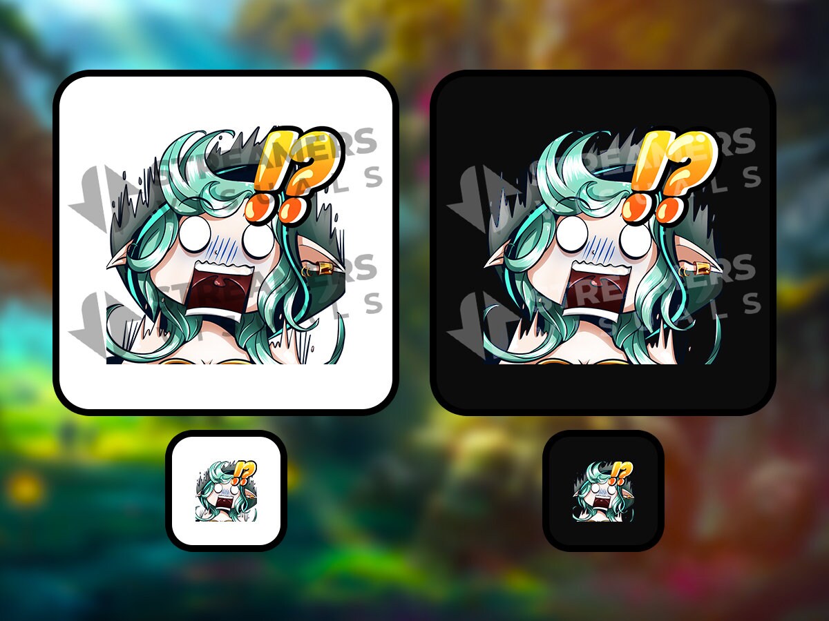 Elf Girl Twitch Emotes Pack 6x Fantasy Elven Enchanted Mythical ...