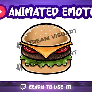 Burger Animated Emote Twitch Emotes Hamburger Fast Food Cheeseburger ...