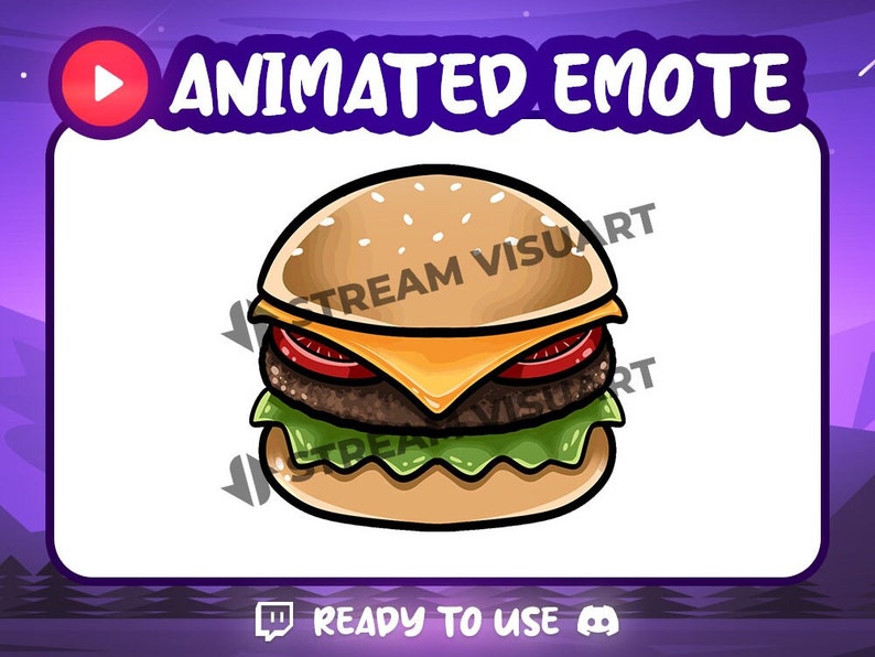 Burger Animated Emote Twitch Emotes Hamburger Fast Food Cheeseburger ...