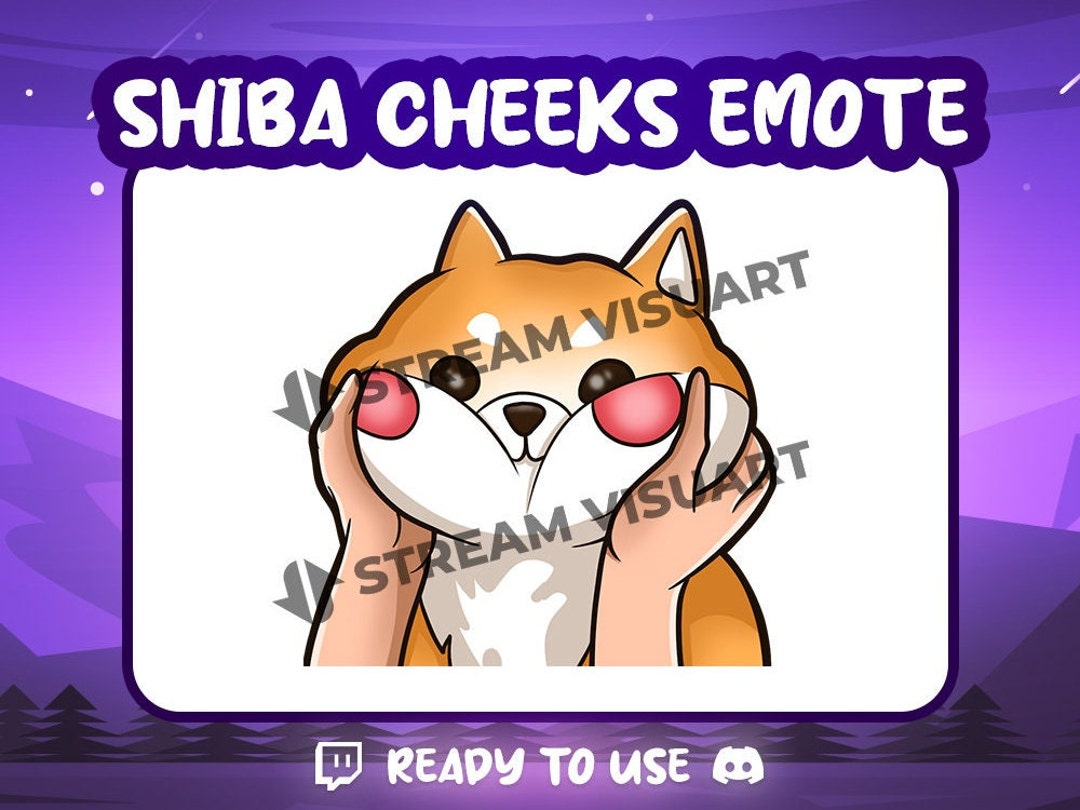 Shiba Cheek Twitch Emote Discord Emoji Kick Subscriber Cute Animal Dog ...