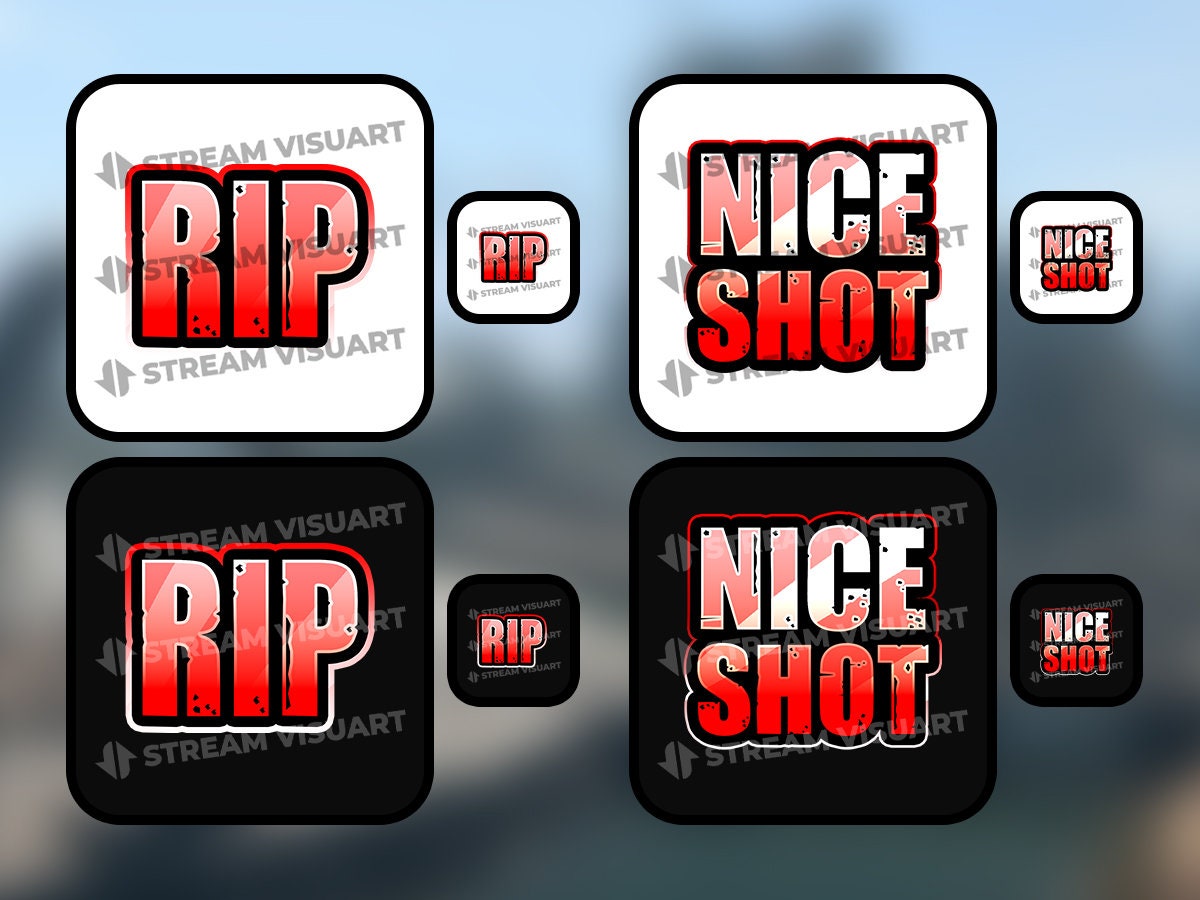 Warzone Twitch Emotes Pack 12x Cool Badass Gg RIP Grenade FPS Skull ...