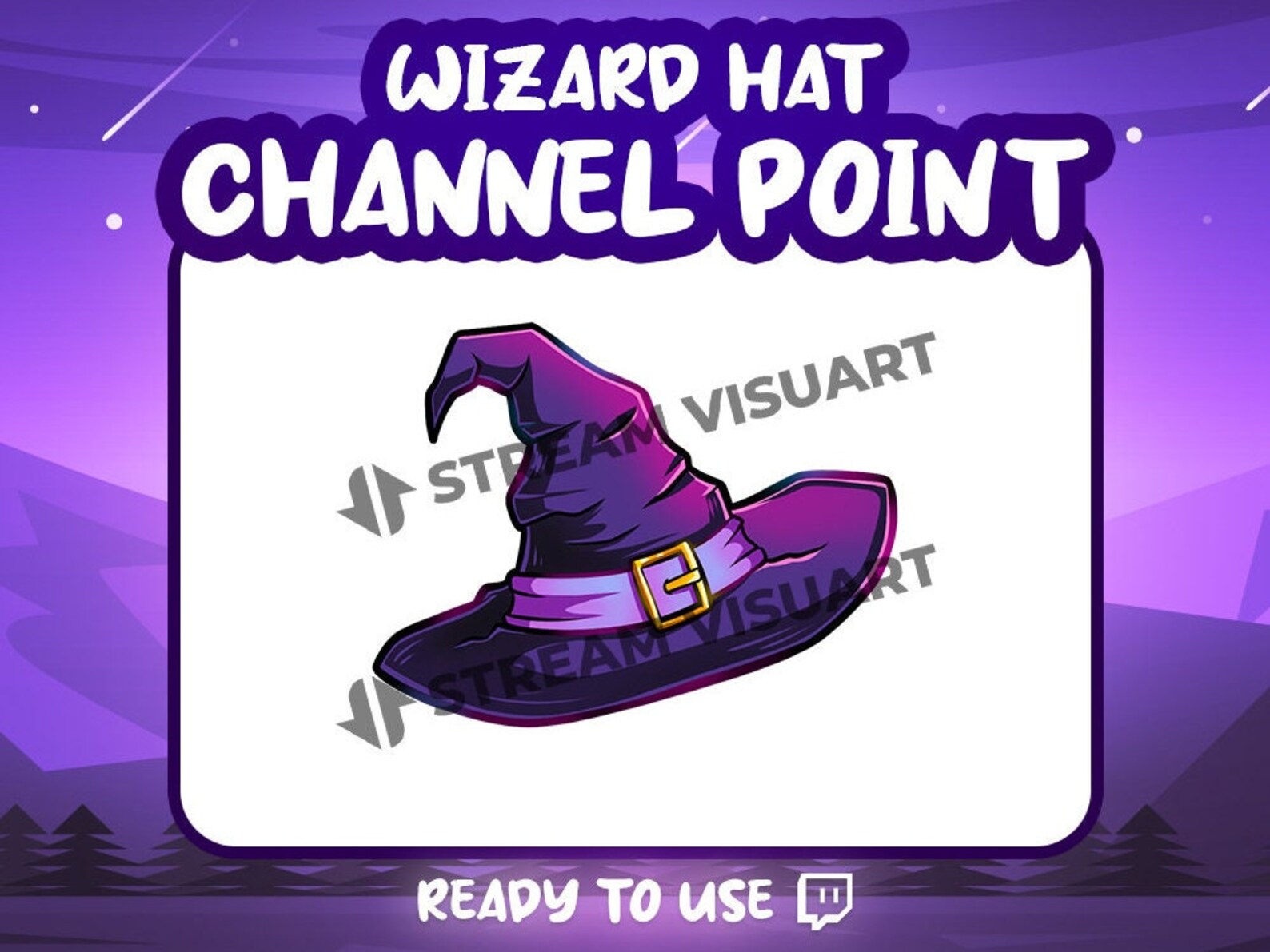 Wizard Hat Twitch Channel Point Icon Magic Witchcraft Halloween ...