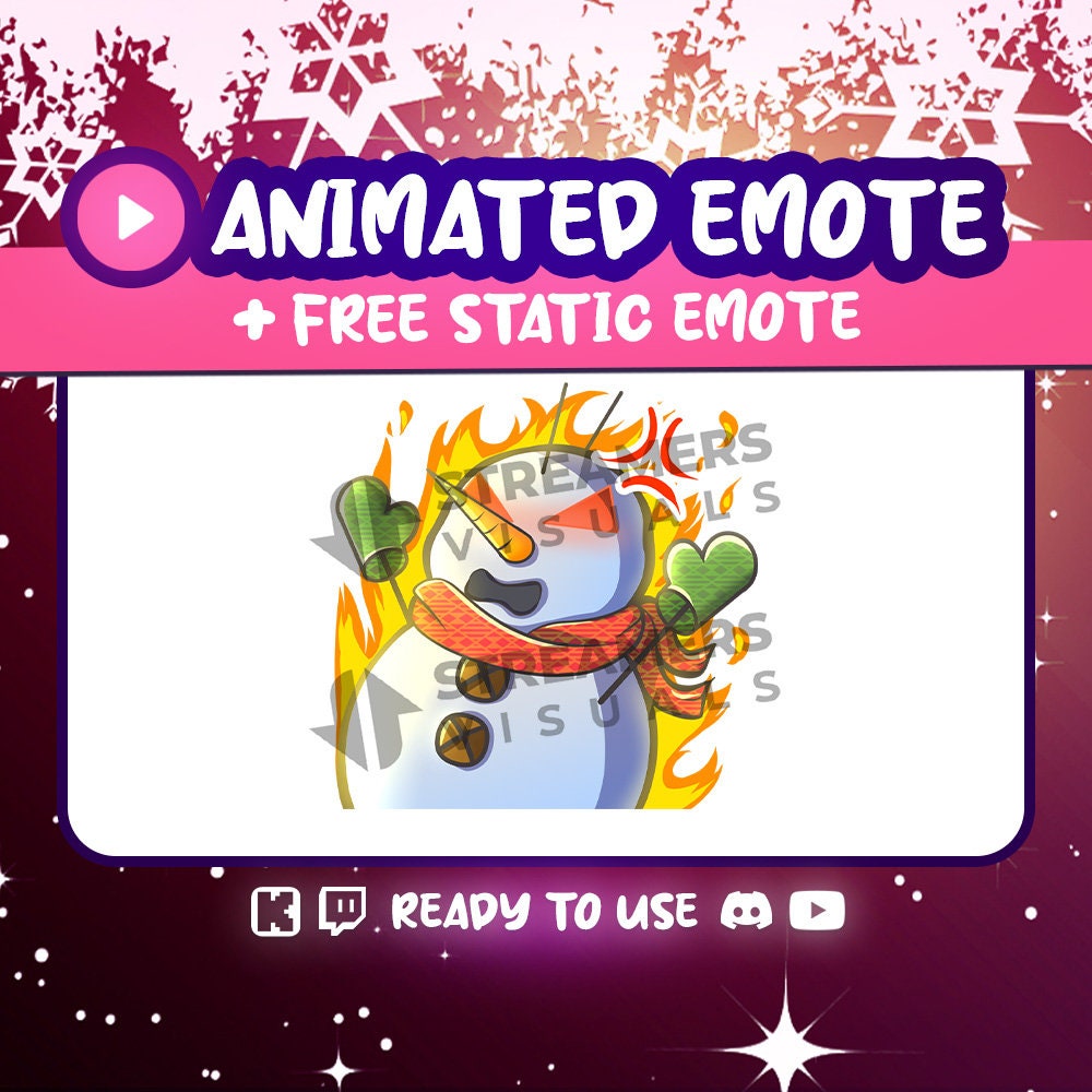 Snowman Rage Animated Emote Twitch Emotes Anger Fury Wrath Frustration ...
