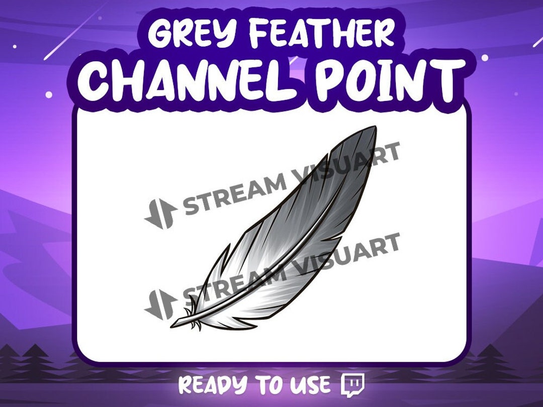 Grey Feather Twitch Channel Point Icon (digital Download) - Etsy