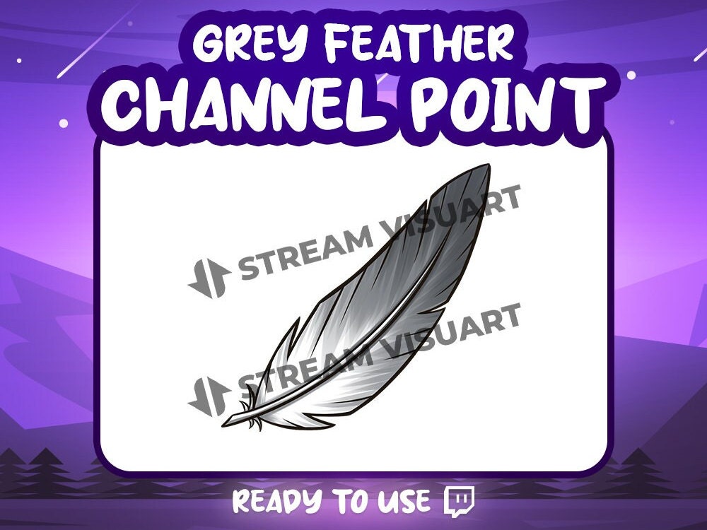 Grey Feather Twitch Channel Point Icon (digital Download) - Etsy