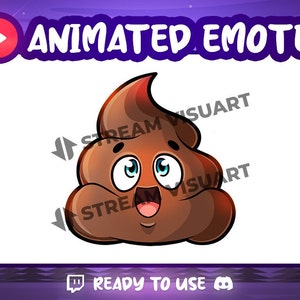 Poop Animated Emote Twitch Emotes Cute Kawaii Funny Adorable Brown ...