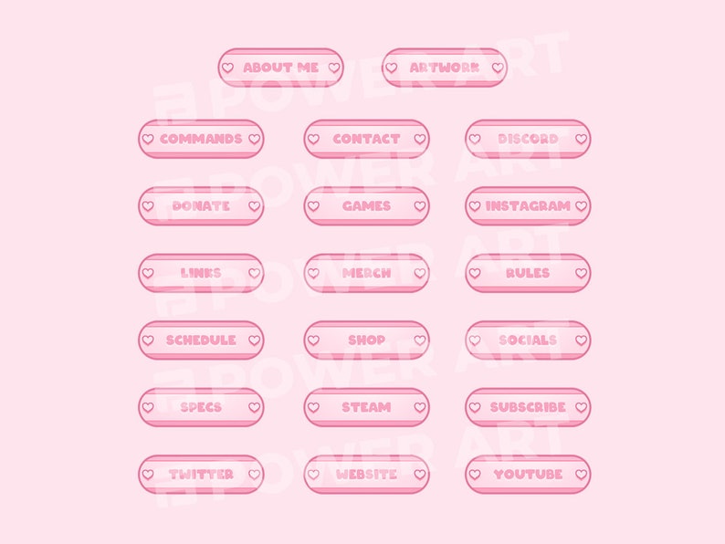 Pink Kawaii Twitch Panels, Pastel Gaming Stream (digital Download) - Etsy