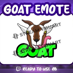 Goat Twitch Emote Discord Emoji Kick Subscriber Funny Cute Animal Meme ...