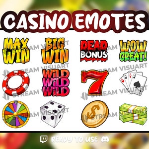 Casino Emotes Pack: Twitch, Discord, Youtube (instant Download) - Etsy
