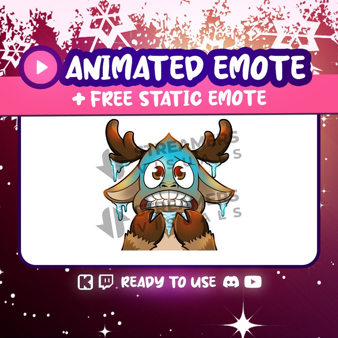 Reindeer Cold Animated Emote Twitch Emotes Christmas Xmas Holiday ...