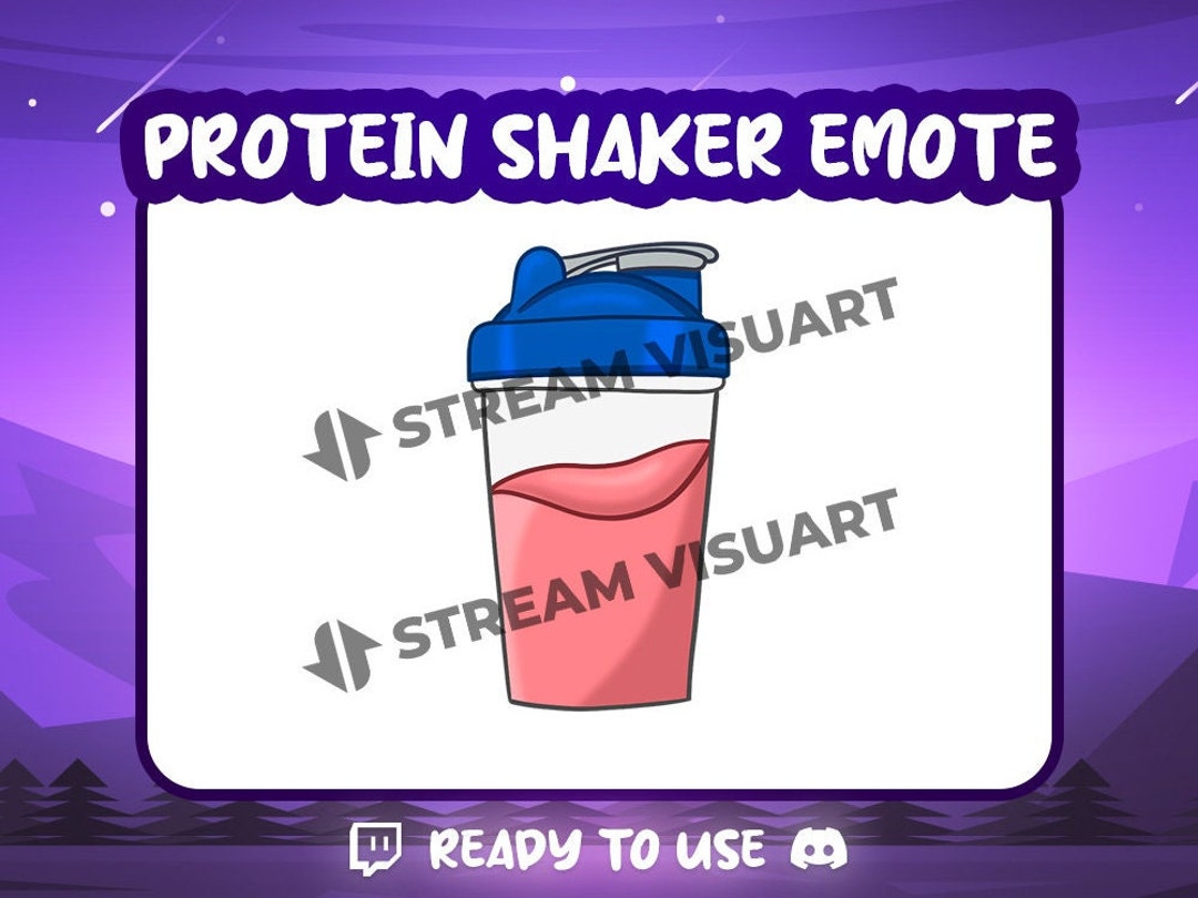 Protein Shaker Twitch Emote Discord Emoji Kick Subscriber Blender ...